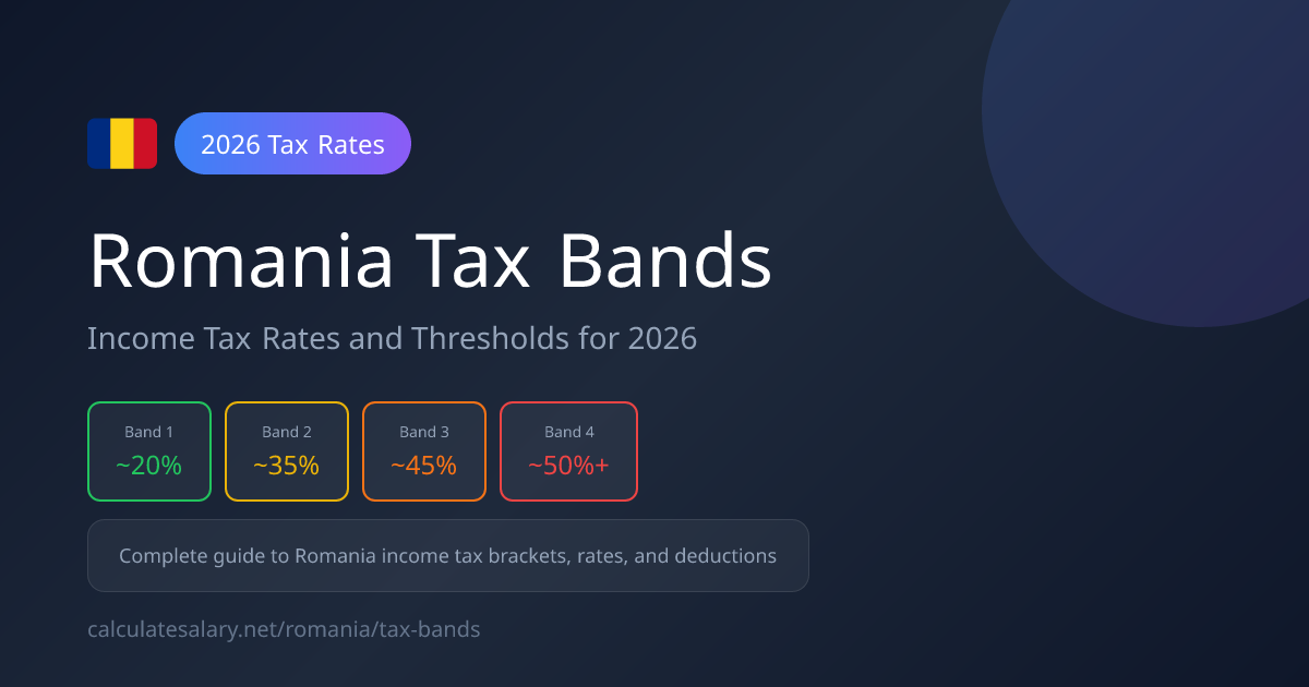 Romania Tax Bands & Rates 2026 - Income Tax Brackets | CalculateSalary.net